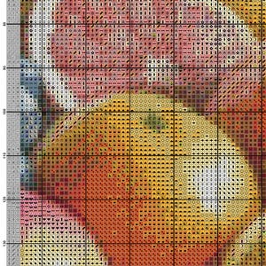 Fruit Bowl - PDF . Counted Cross Stitch Pattern . Digital Design ...