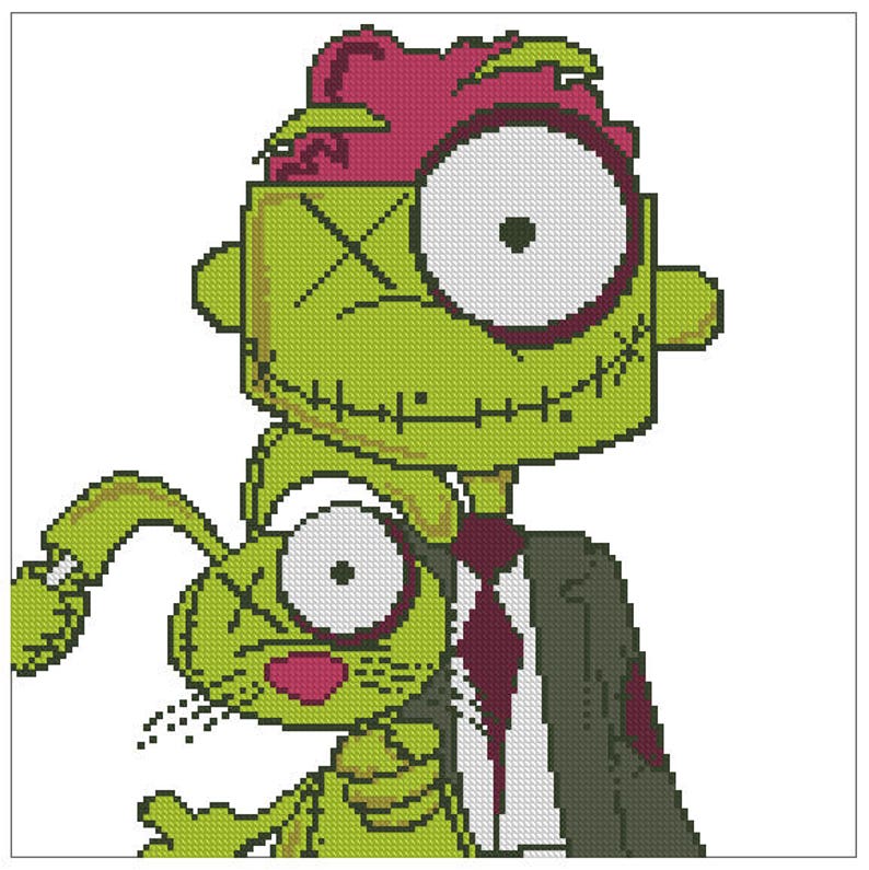 Zombie PDF Cross Stitch Pattern - Etsy