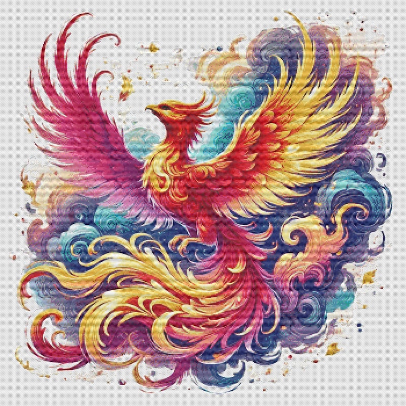 Phoenix Cross Stitch - Etsy