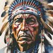 Native American Old Man - PDF . Counted Cross Stitch Pattern . Digital ...