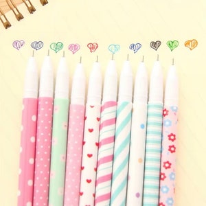 10 Piece Pen Set Colourful Pens Pretty Pen Set Colourful Ink Different ...