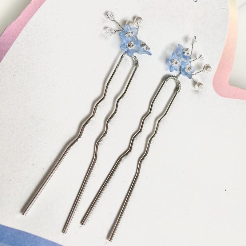 Blue Hair Pins - Etsy