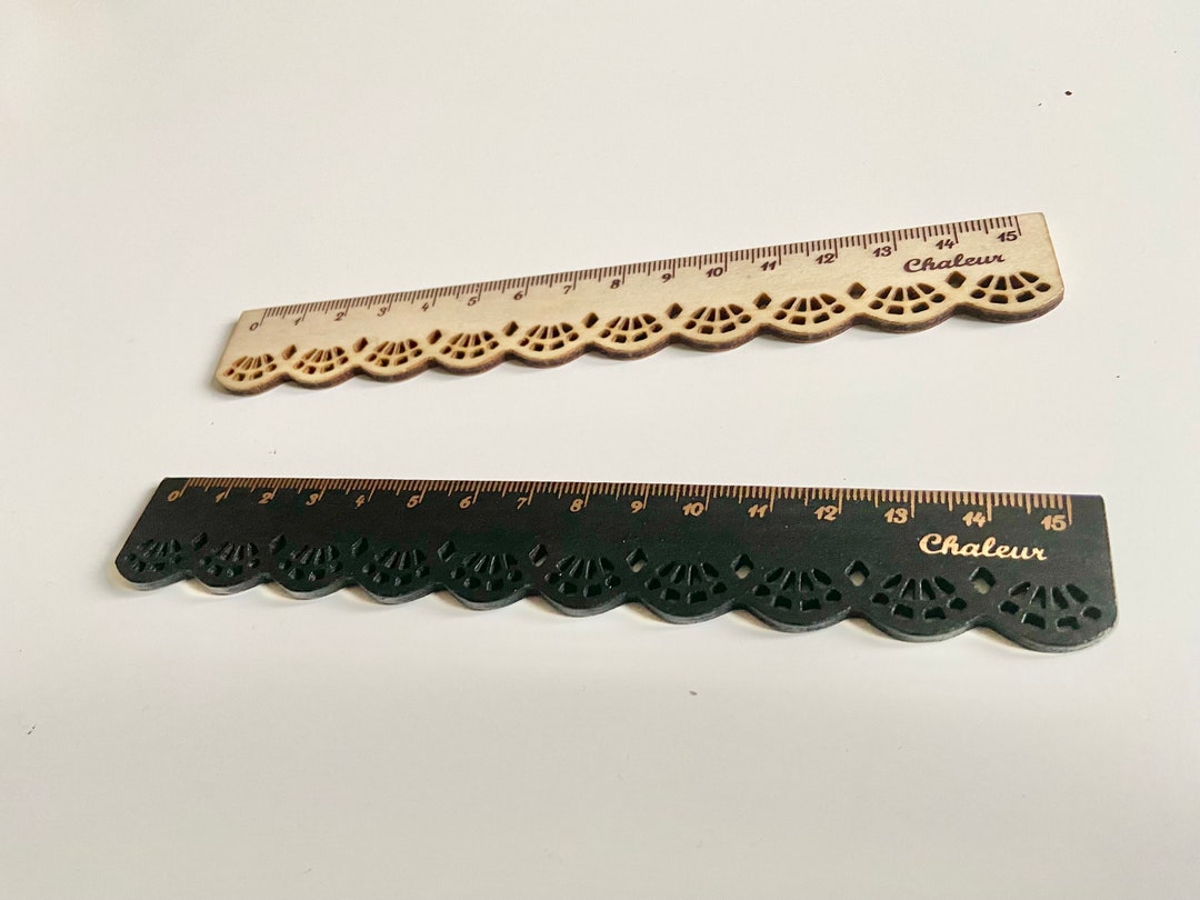 Wooden Lace Ruler Stationery Black Ruler Wooden Ruler Lace Ruler School ...