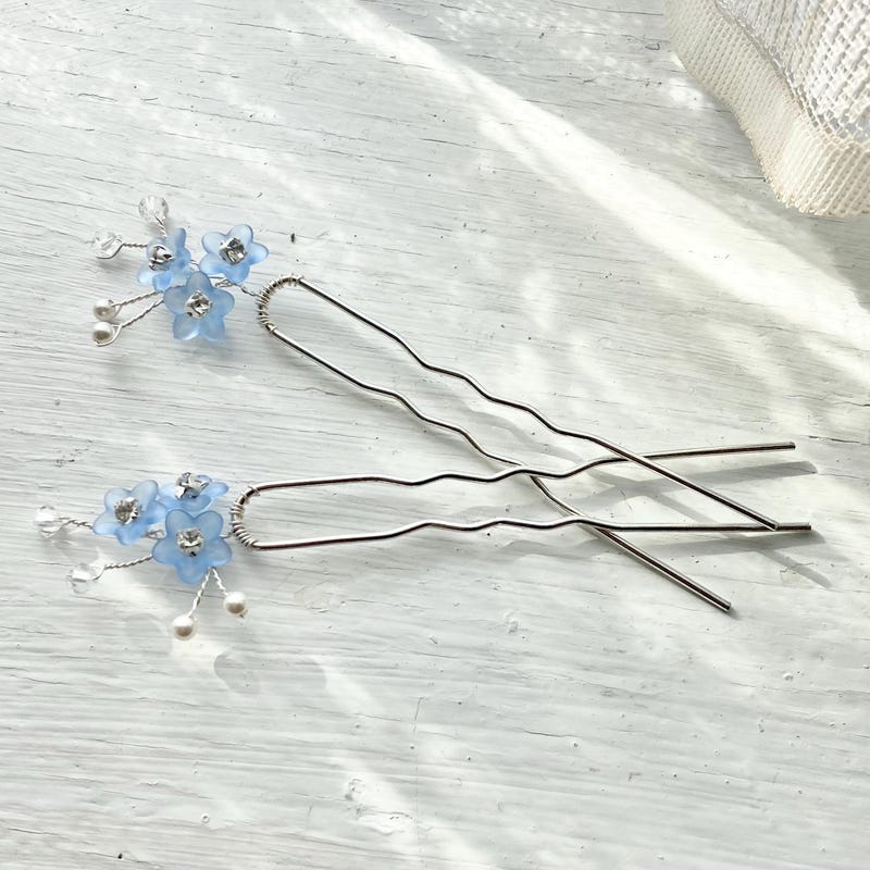 Blue Hair Pins - Etsy