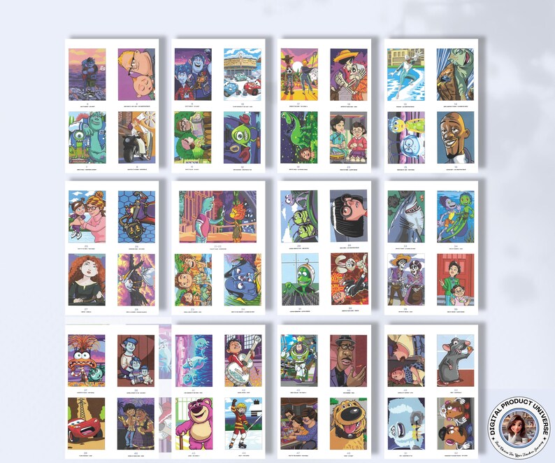 Animated Characters Color by Number Digital Coloring Book | Adult ...