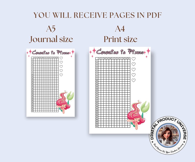 Tracker for Disney Mystery Coloring Lovers, Bulletjournal Printable ...