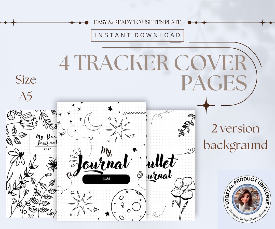 Title Pages for Tracker Cover Tracker Pages Planner Cover Pages Bullet ...