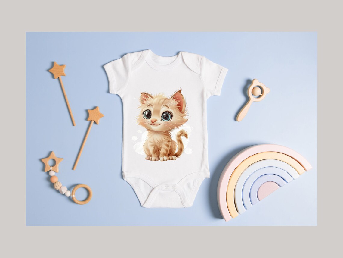 Cute Cat Clipart Bundle, Happy Cats, Cartoon Cat PNG, Funny Kitten ...