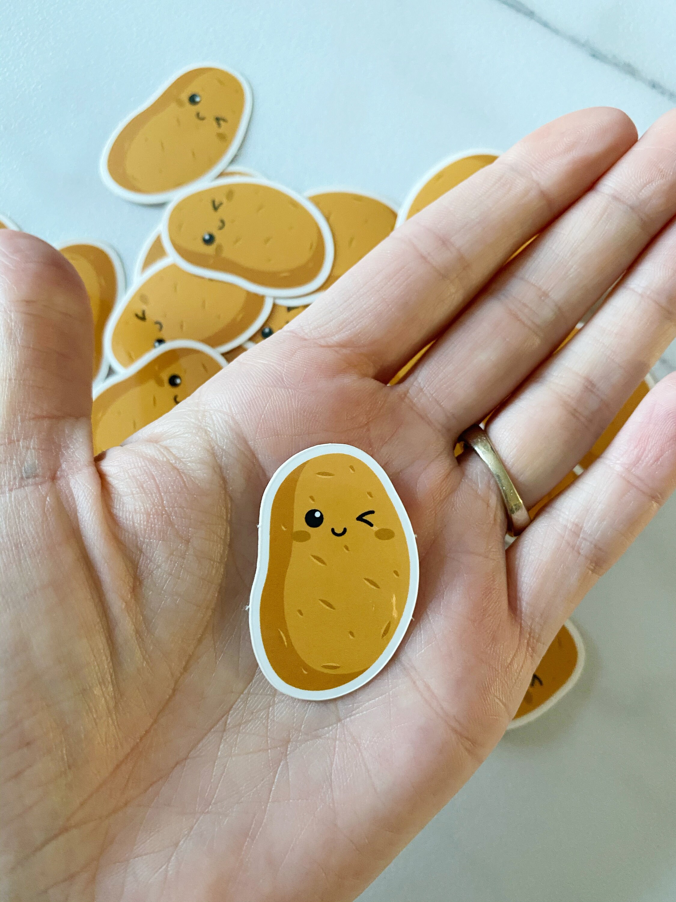 Winking Potatopotato Stickerhilarious Stickerpotato Lover - Etsy