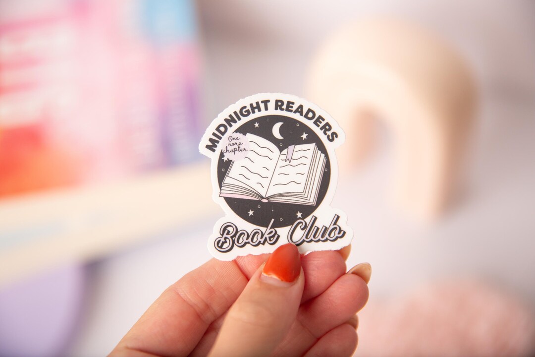 Book Sticker|midnight Reader Club Sticker|waterproof Sticker|reading ...