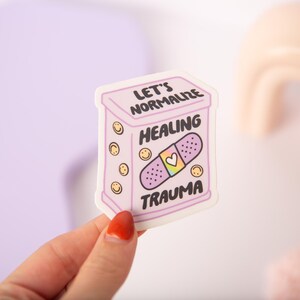 Lets Normalalize Healing Trauma Sticker|trauma Sticker|retro Sticker ...