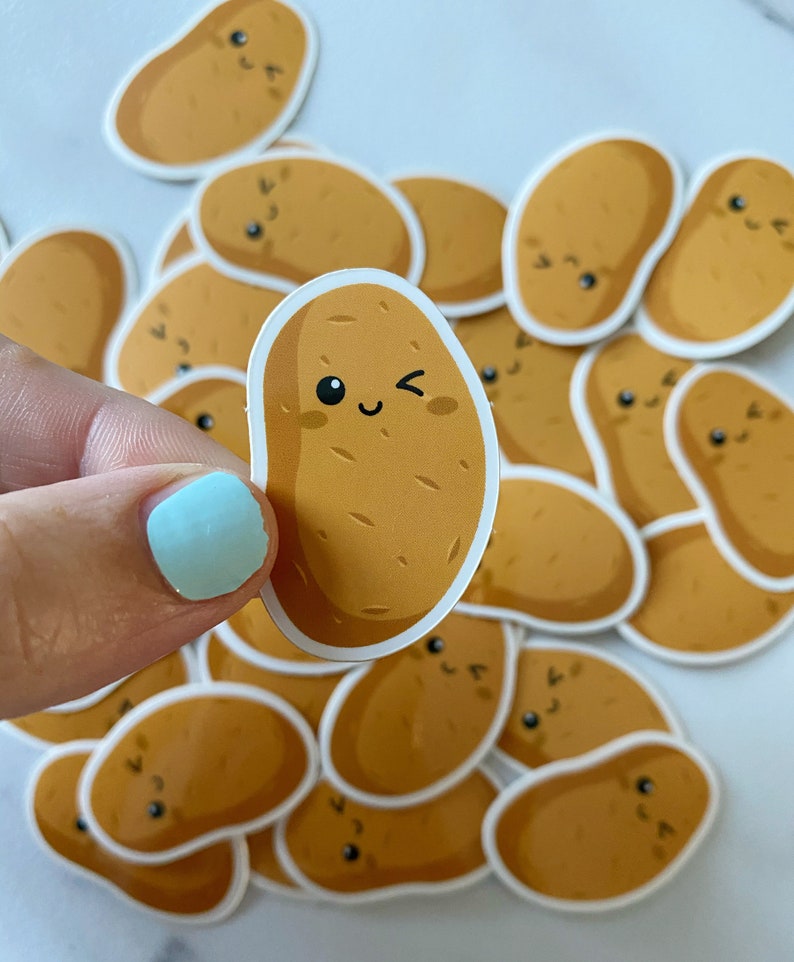 Winking Potatopotato Stickerhilarious Stickerpotato Lover | Etsy
