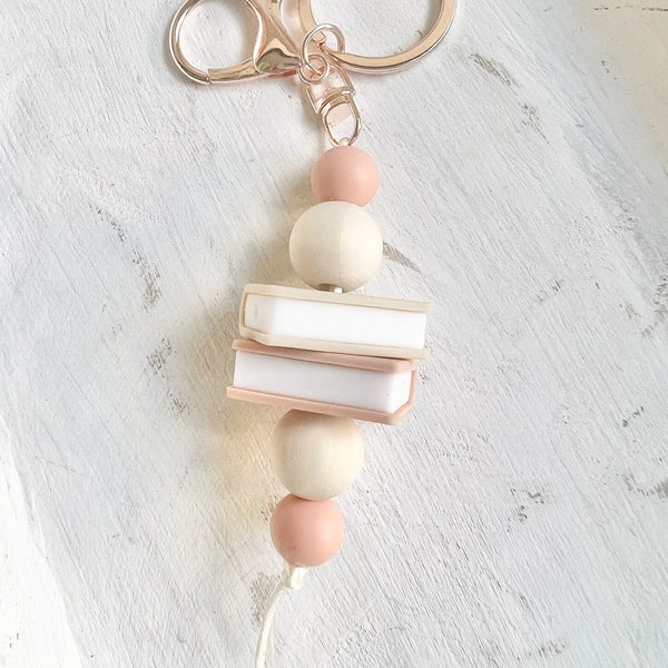 Wood Bead Keychain - Etsy