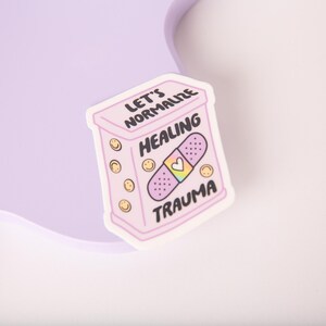 Lets Normalalize Healing Trauma Sticker|trauma Sticker|retro Sticker ...