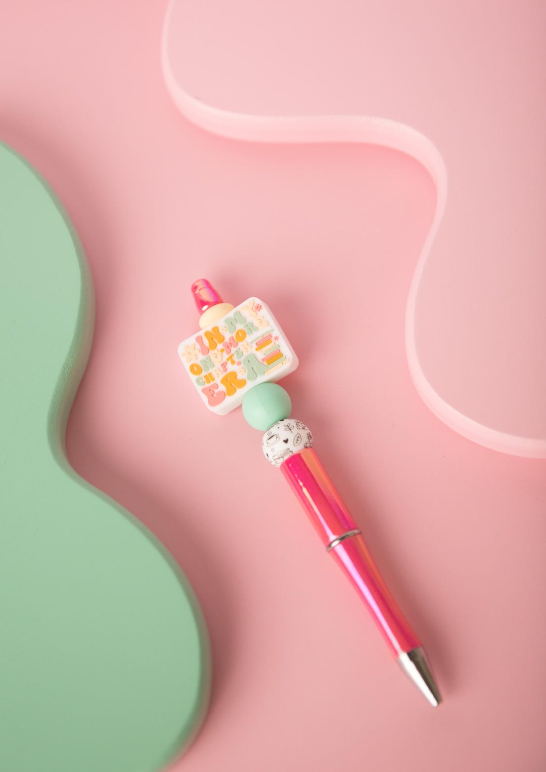 Book Pen|in My One More Chapter Era|silicone Bead Pen|booktok Pen|book ...