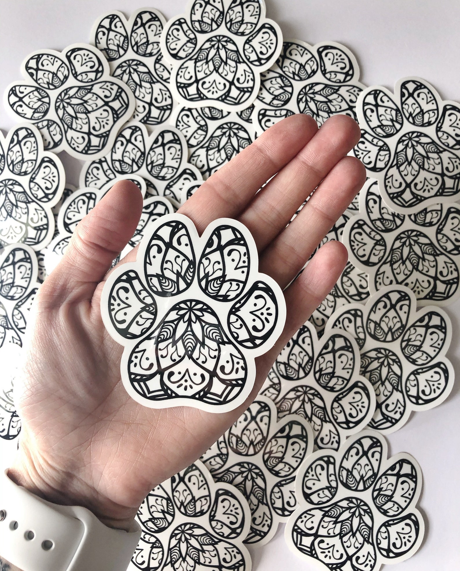 Paw Print Stickerdog Lover Stickerwaterproof Stickercar | Etsy