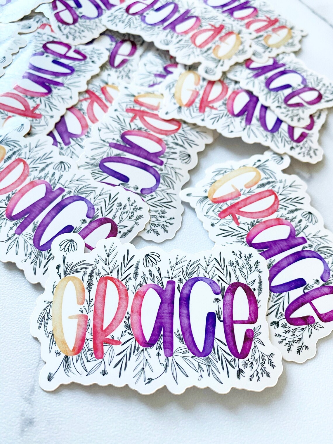 Grace Watercolor Stickermotivational Stickerwaterproof | Etsy