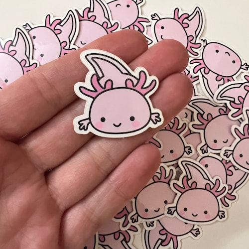 Axolotl Stickers Waterproof Glossy Waterproof Vinyl Sticker - Etsy