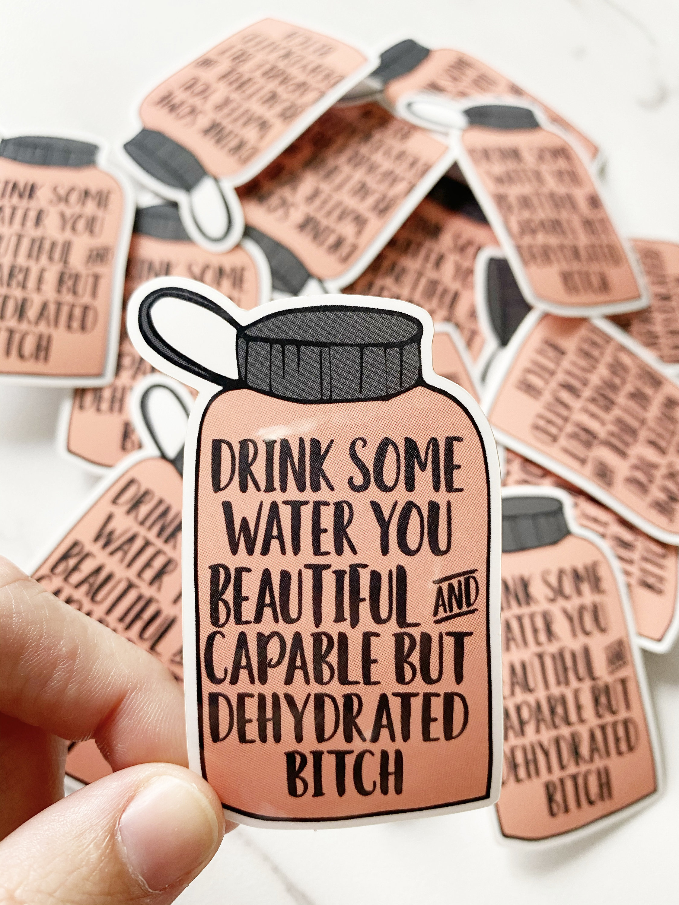 Drink Some Water Stickerfunny Stickerwaterproof Stickerscar - Etsy