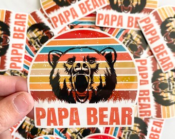 Papa Bear Sticker - Etsy