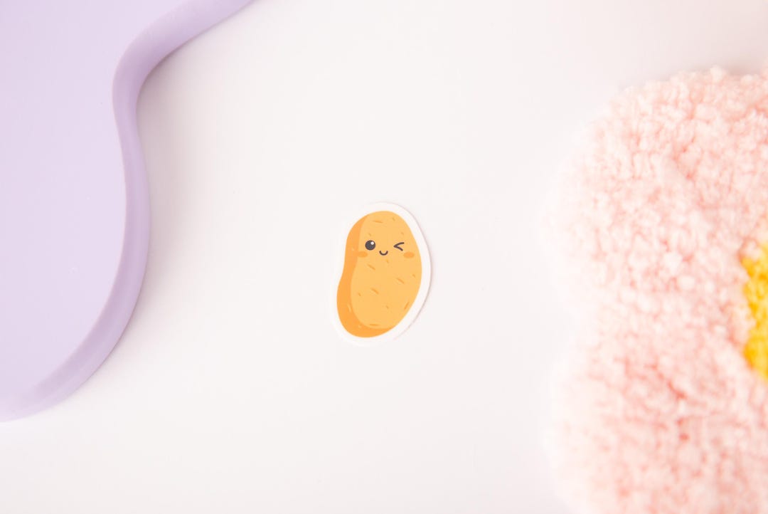 Winking Potato|potato Sticker|hilarious Sticker|potato Lover Gift ...