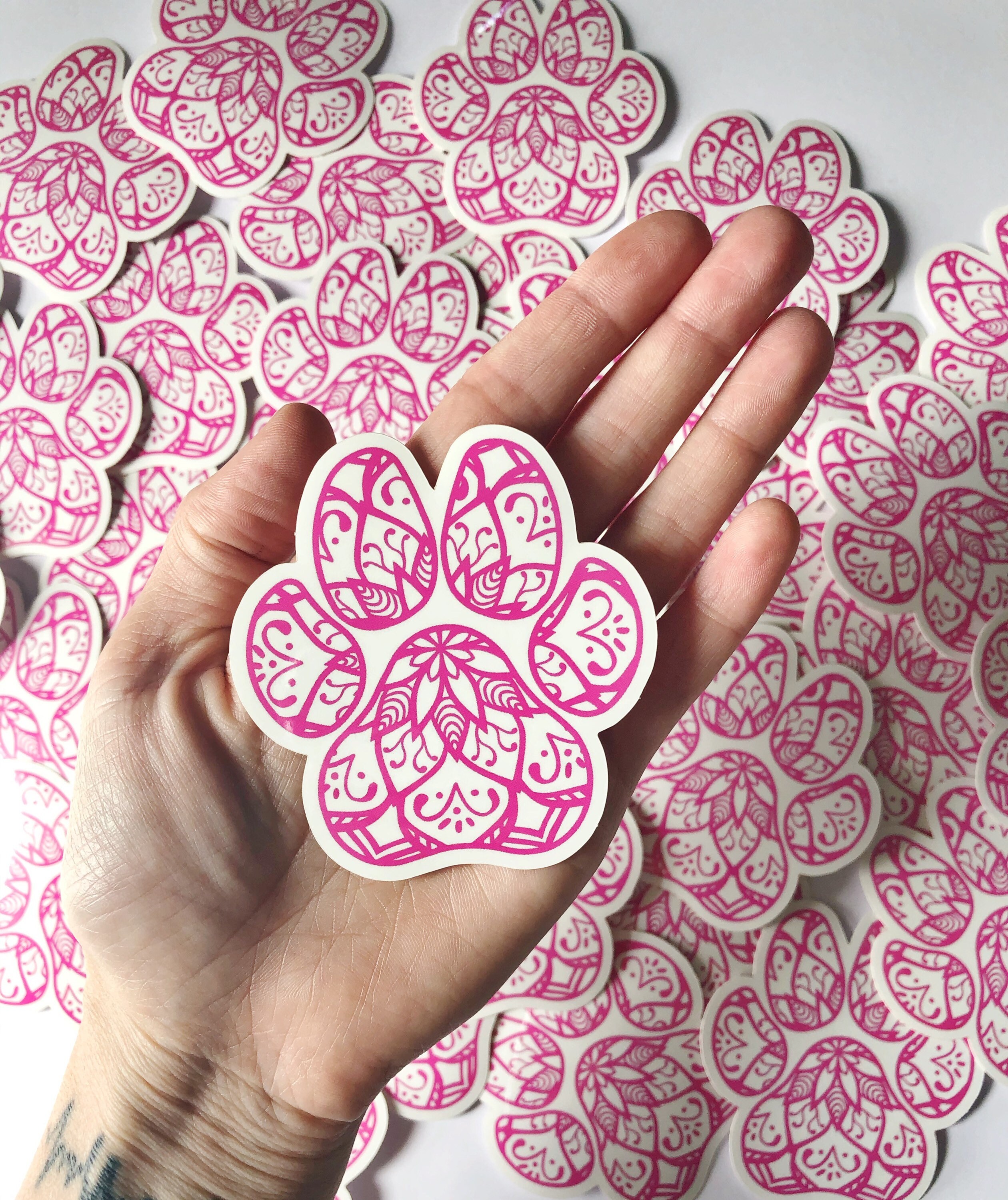 Paw print stickerDog lover stickerWaterproof stickerCar | Etsy