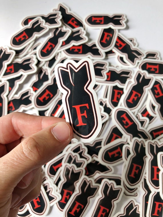 F Bomb Stickerhard Hat Stickerdude Stickerstickers for - Etsy