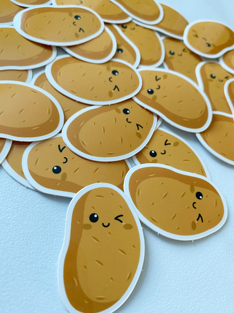 Winking Potatopotato Stickerhilarious Stickerpotato Lover | Etsy