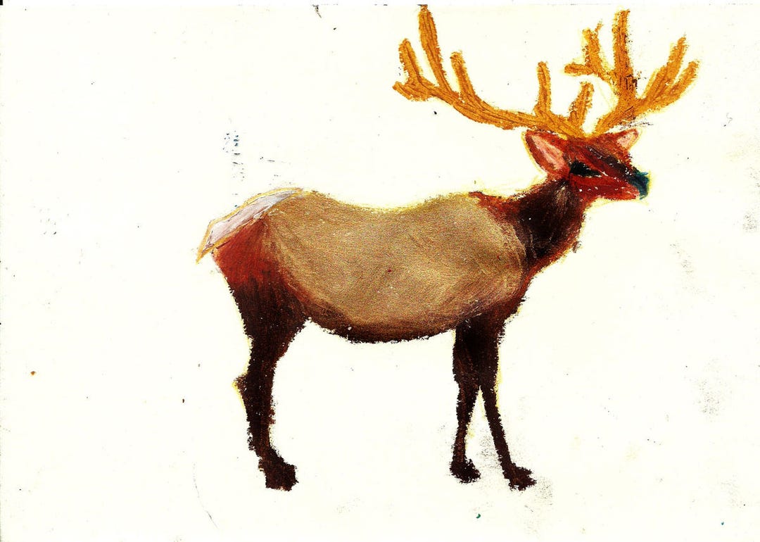 Original Drawing: "elk" (concept Art) - Etsy