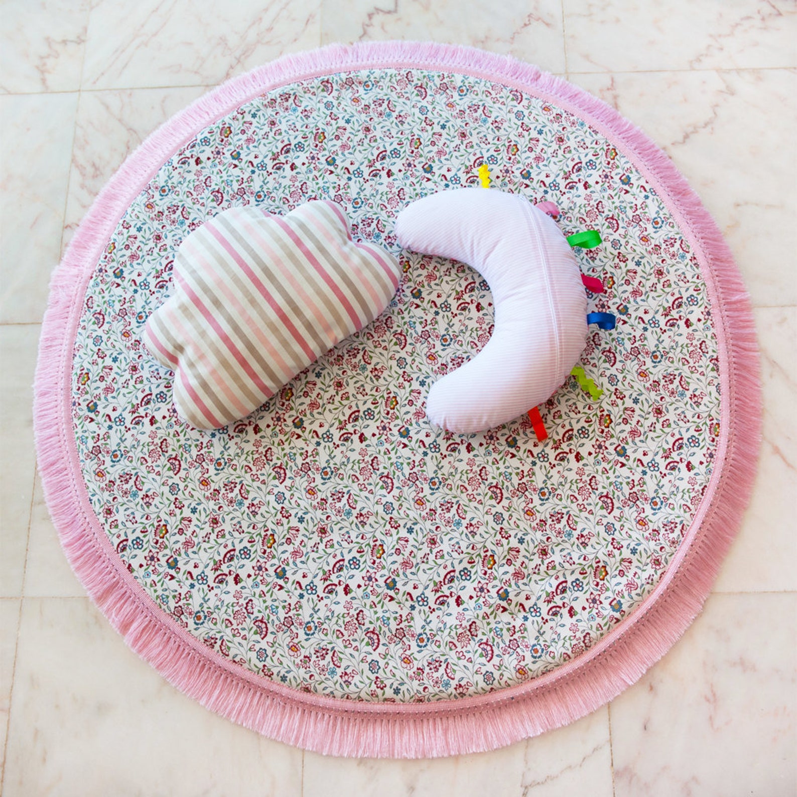 Baby Girl Gift Nursery Mat Floor Play Mat Soft Baby Rug Pink Nursery ...