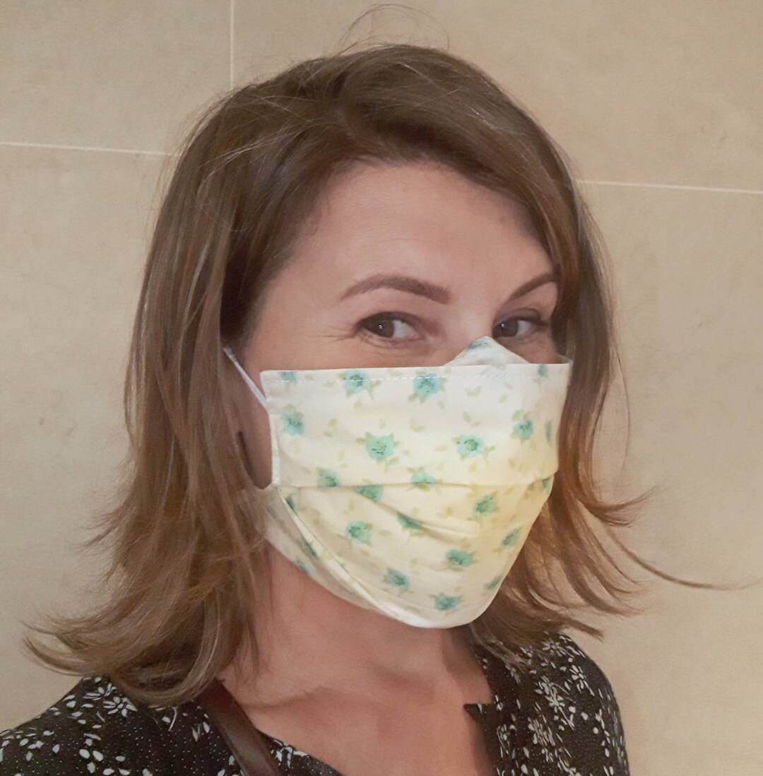 Double Layered Face Mask With Filter Pocket Reusable Face Mask Adult ...