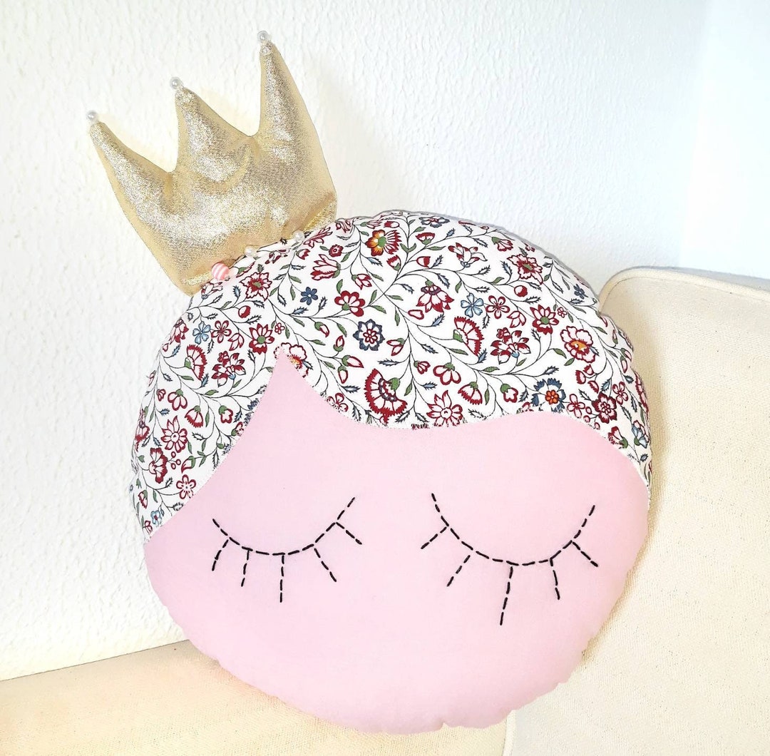 Pillow With Crown Cute Princess Pillow Circle Pillow Toddler Pillow ...