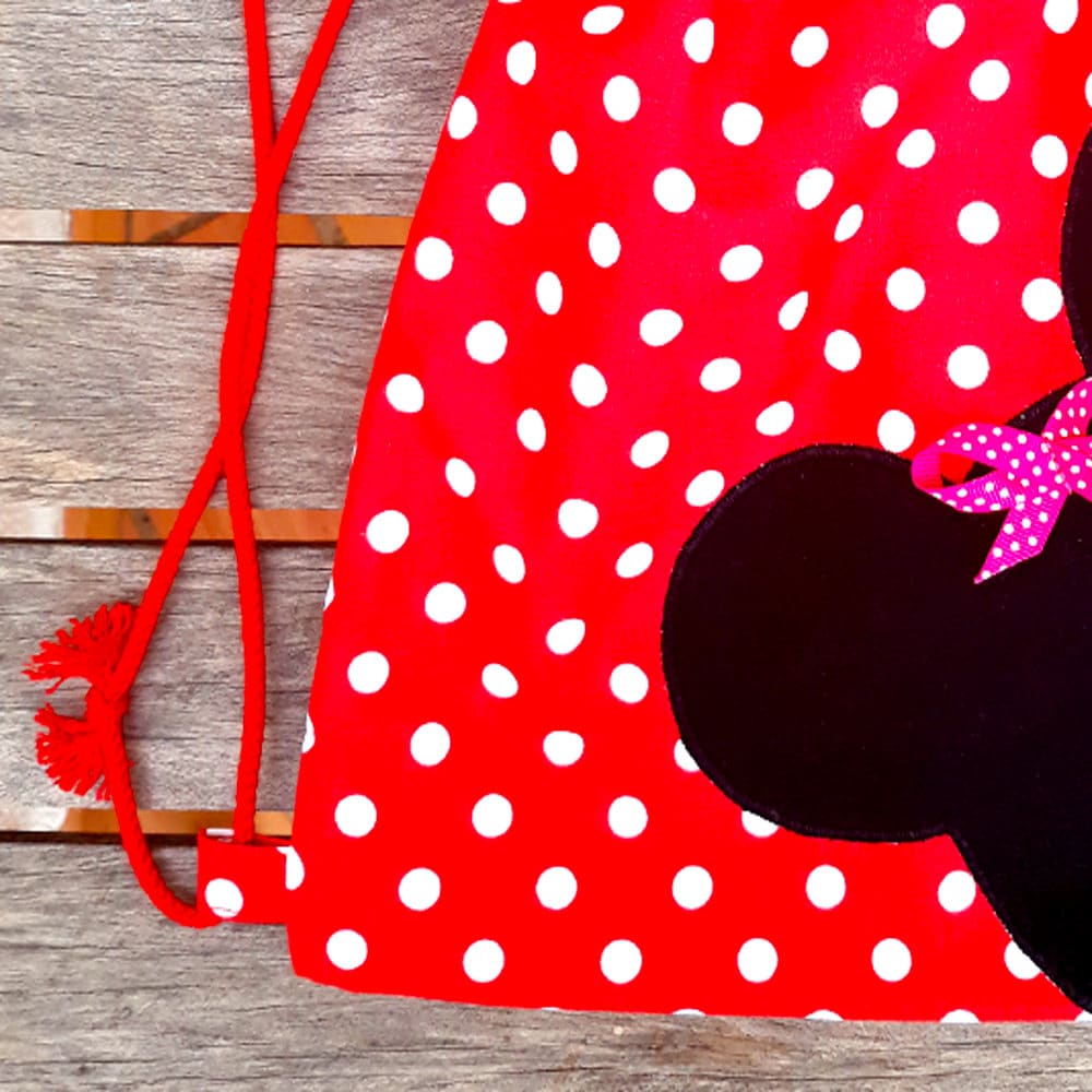 Kids Drawstring Bag Mouse Bag Toddler Toddler Backpack With Lining Red ...