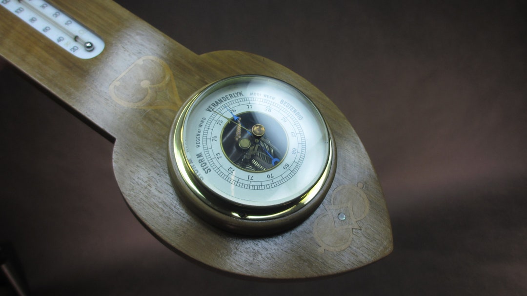 Art Nouveau Weather Station Vintage Analog Barometer Manometer Holland ...