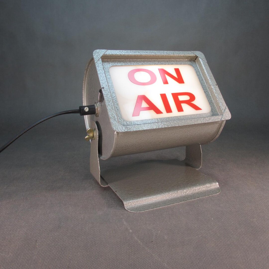 Vintage ON AIR Lamp Metal Table Lamp 60s Lamp Antique Recording Studio ...