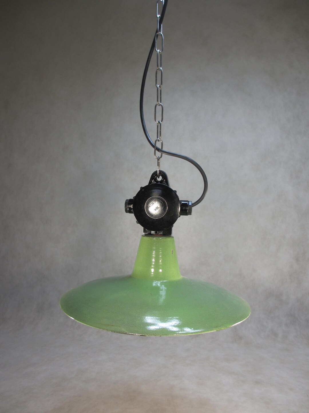 Art Deco Lamp Enamel Shade Lamp Factory Lamp Ø 34.5 Cm Enamel Lamp ...