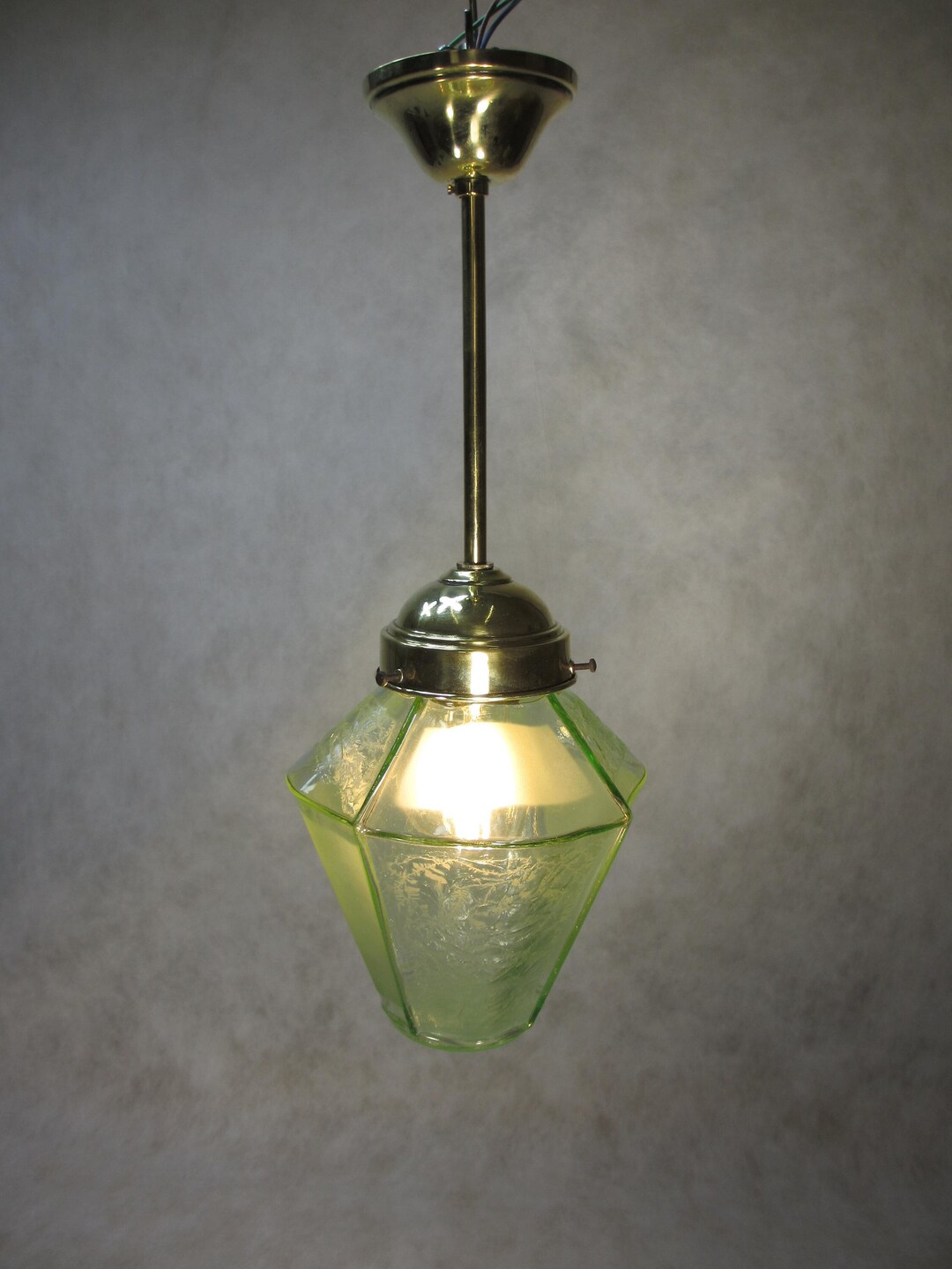 Art Deco Lamp Old Hanging Lamp Antique Ceiling Lamp Brass - Etsy