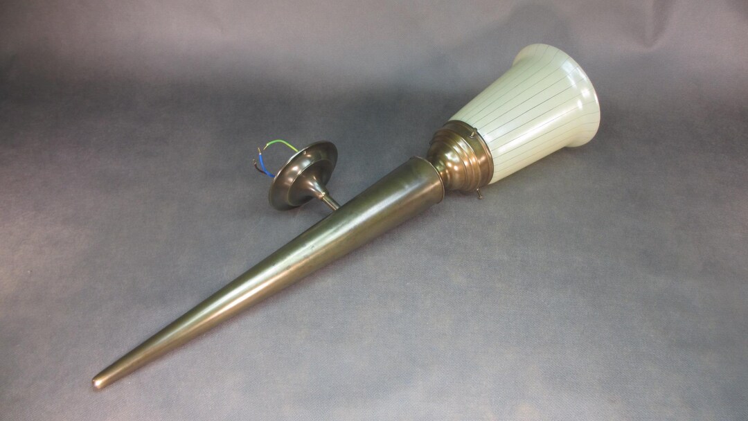 XXL Wall Torch 63 Cm Wall Light Vintage Wall Lamp Solid Brass With ...