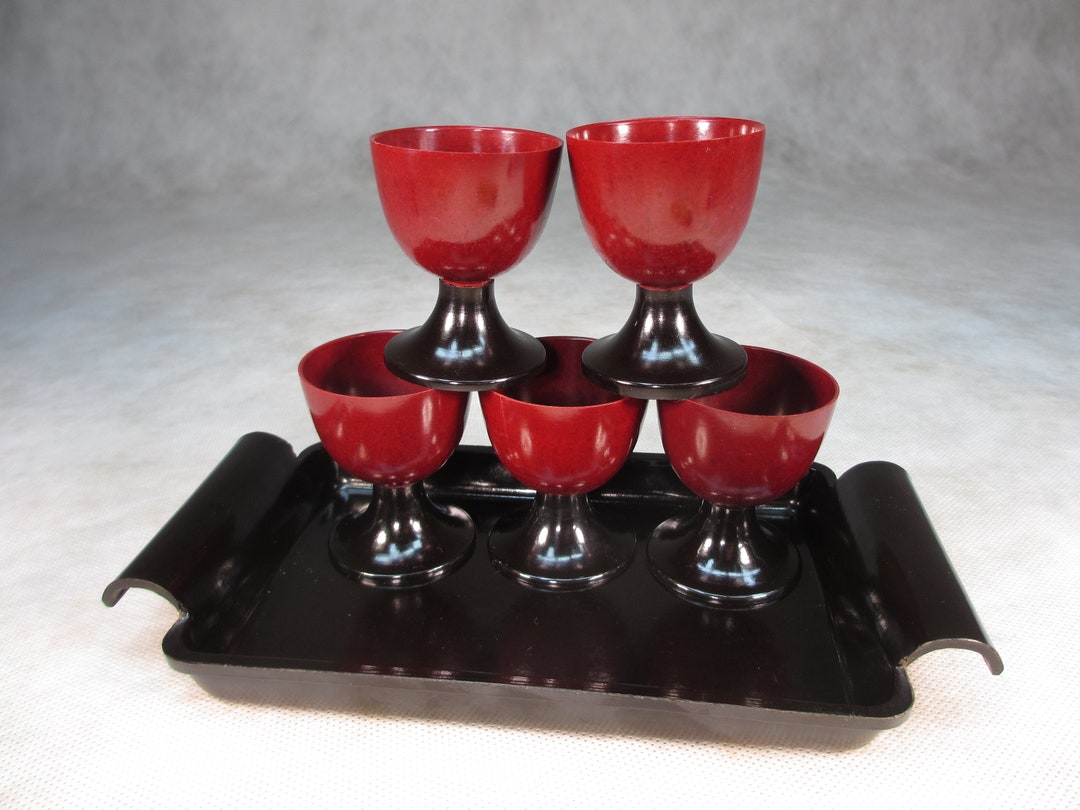 Art Deco Bakelite Egg Cup and Tray From Around 1930 Antique Serving ...