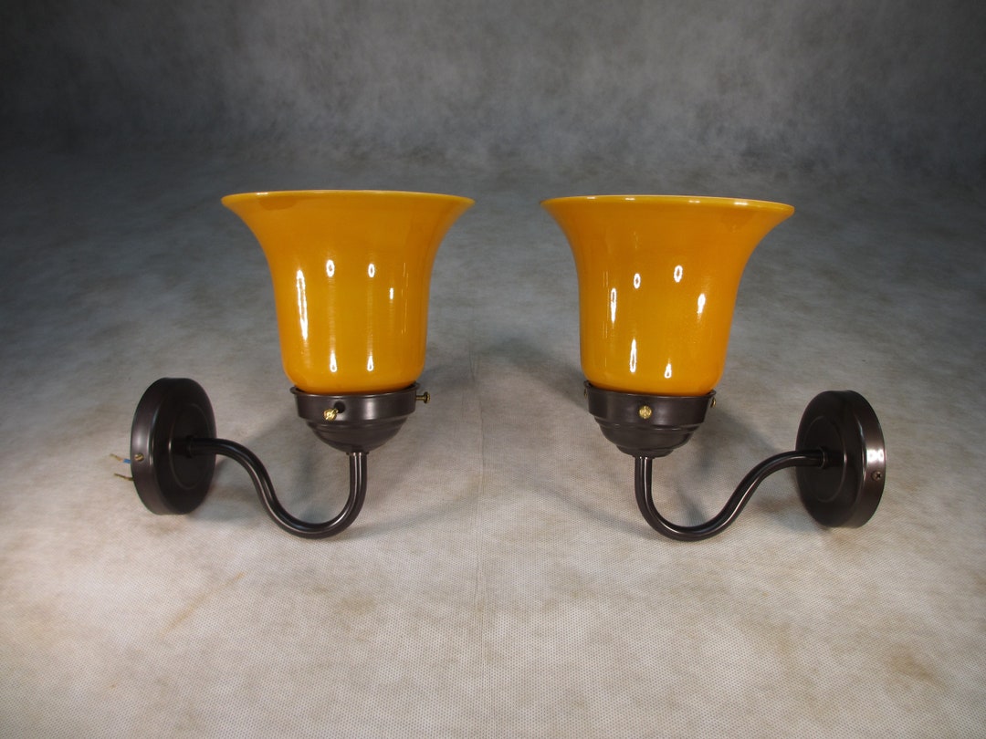 1 of 2 Vintage Lamp Art Nouveau Brass Wall Lamp Retro Mirror Lamp ...