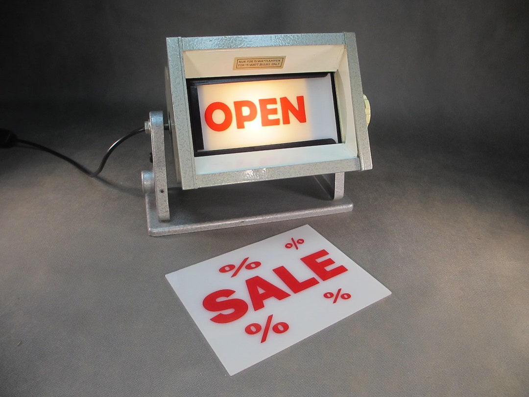 Antique Rotating Drum Lamp 5 Different Advertisements Large Vintage ...