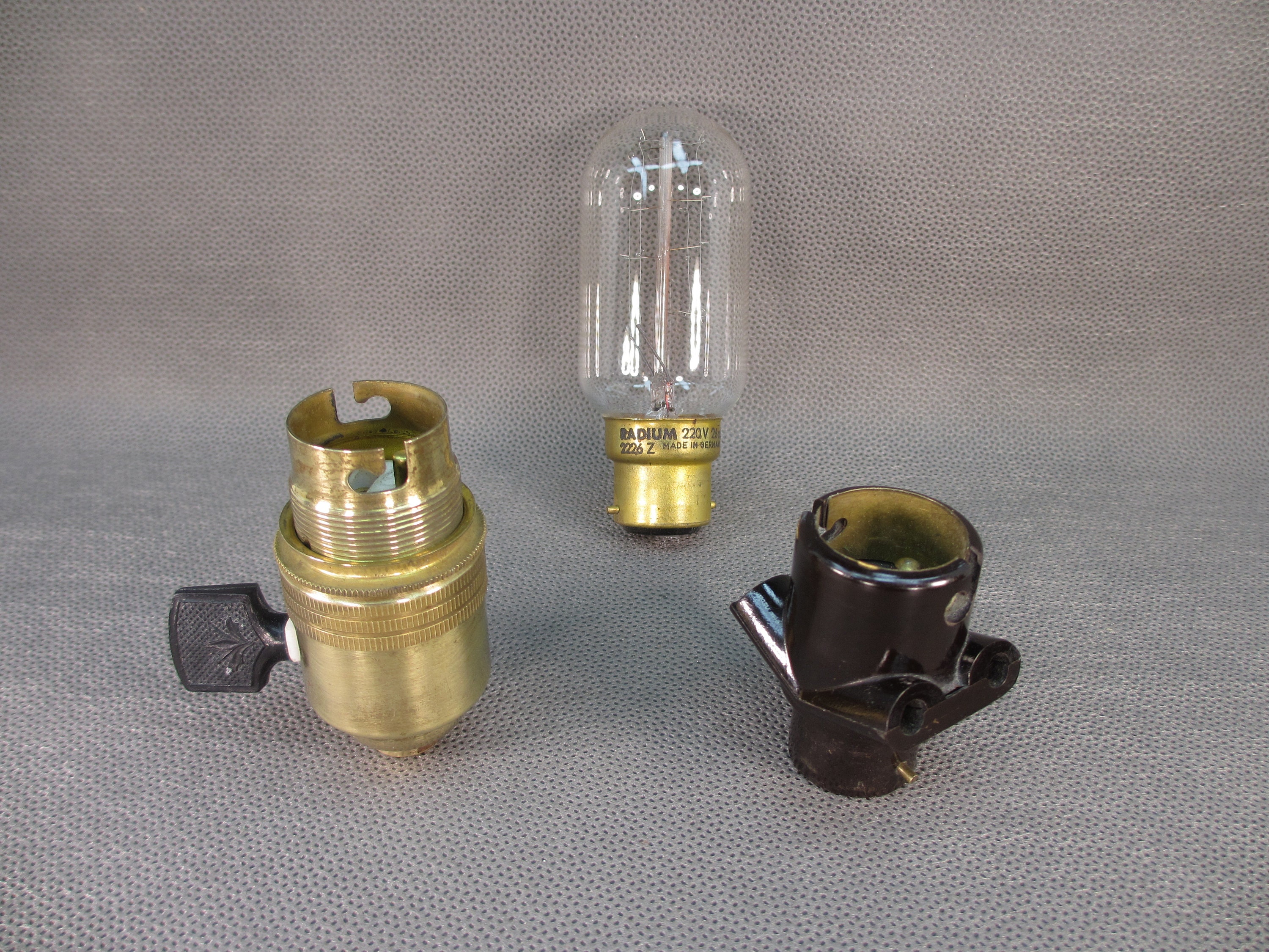 Antique B22 Rotary Switch Lamp Holder With Bulb and Socket. - Etsy