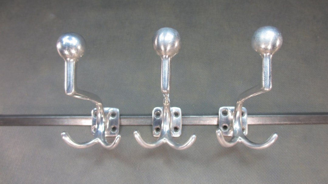 THREE Art Deco Coat Hooks Vintage Coat Hooks From 1930 Cast Aluminum ...