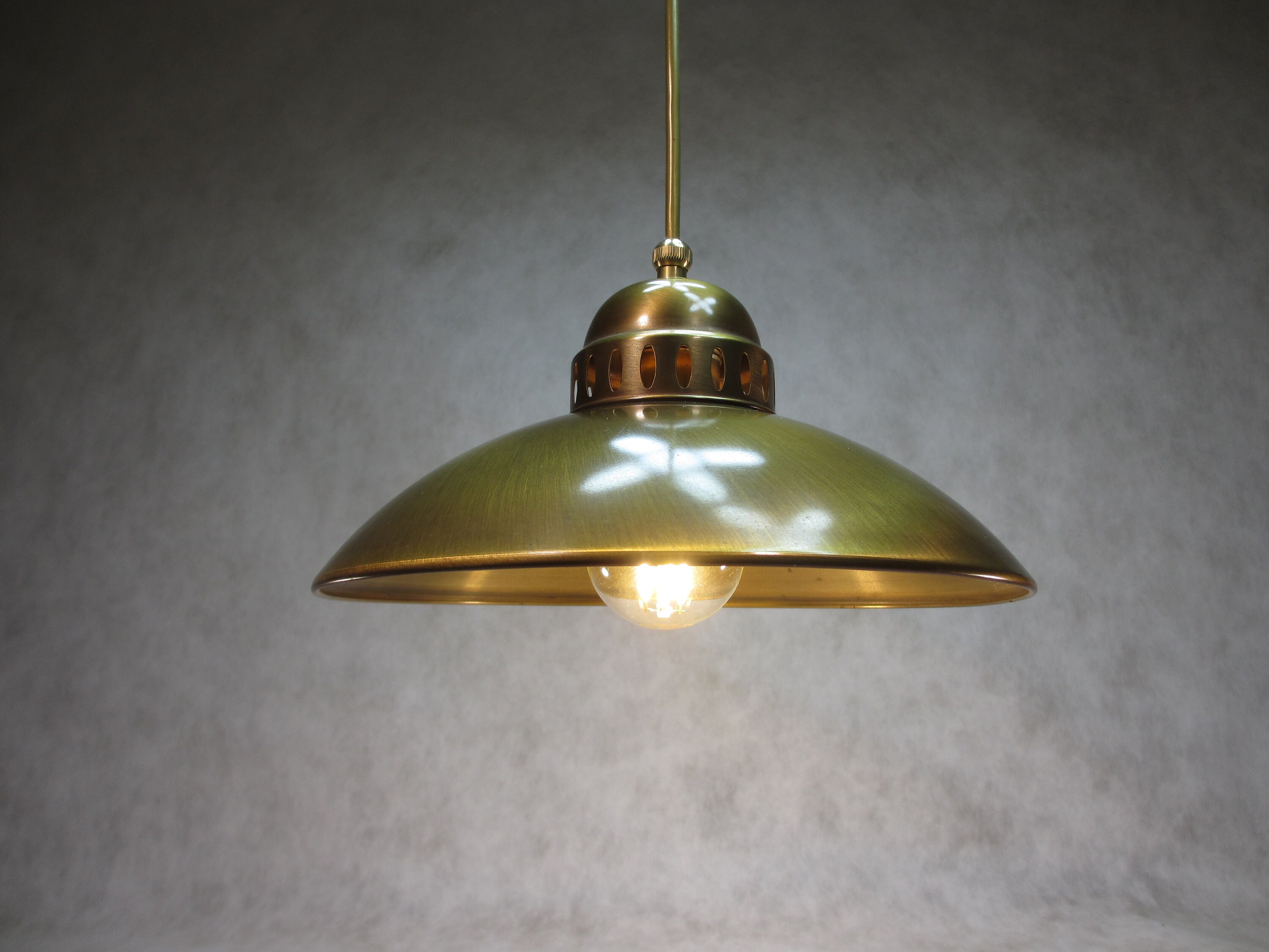 Vintage Ceiling Lamp Brass Ceiling Light Repro Hanging Lamp Golden ...