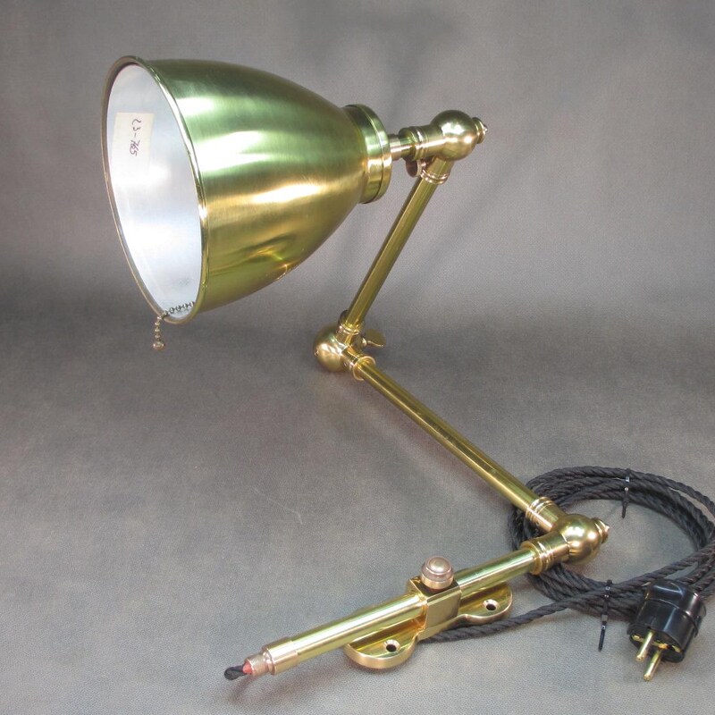 Brass Reading Lamp - Etsy