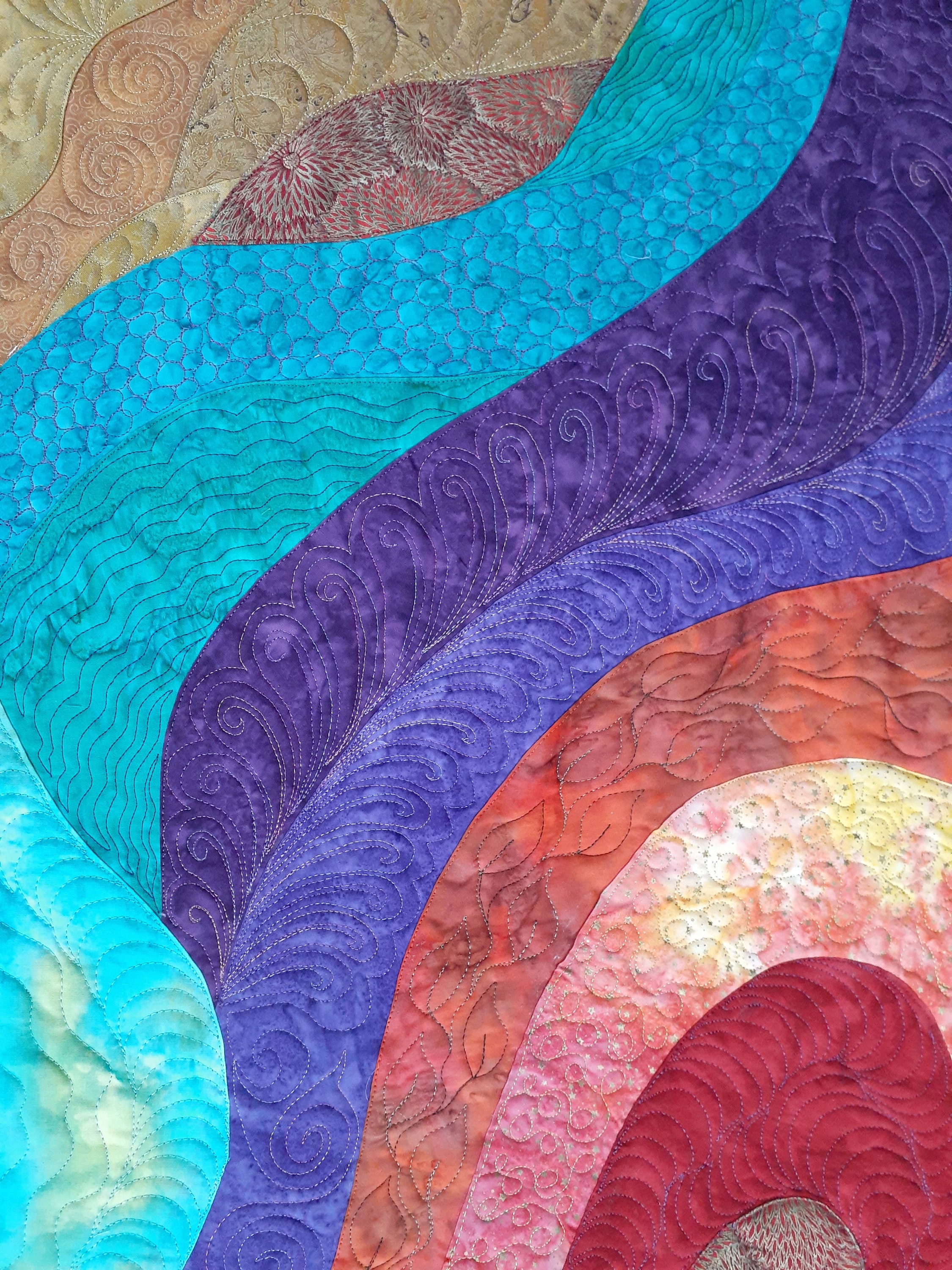 Quilt for Sale ART QUILT Abstract Wall ART Wall Decor Quilted Wall ...