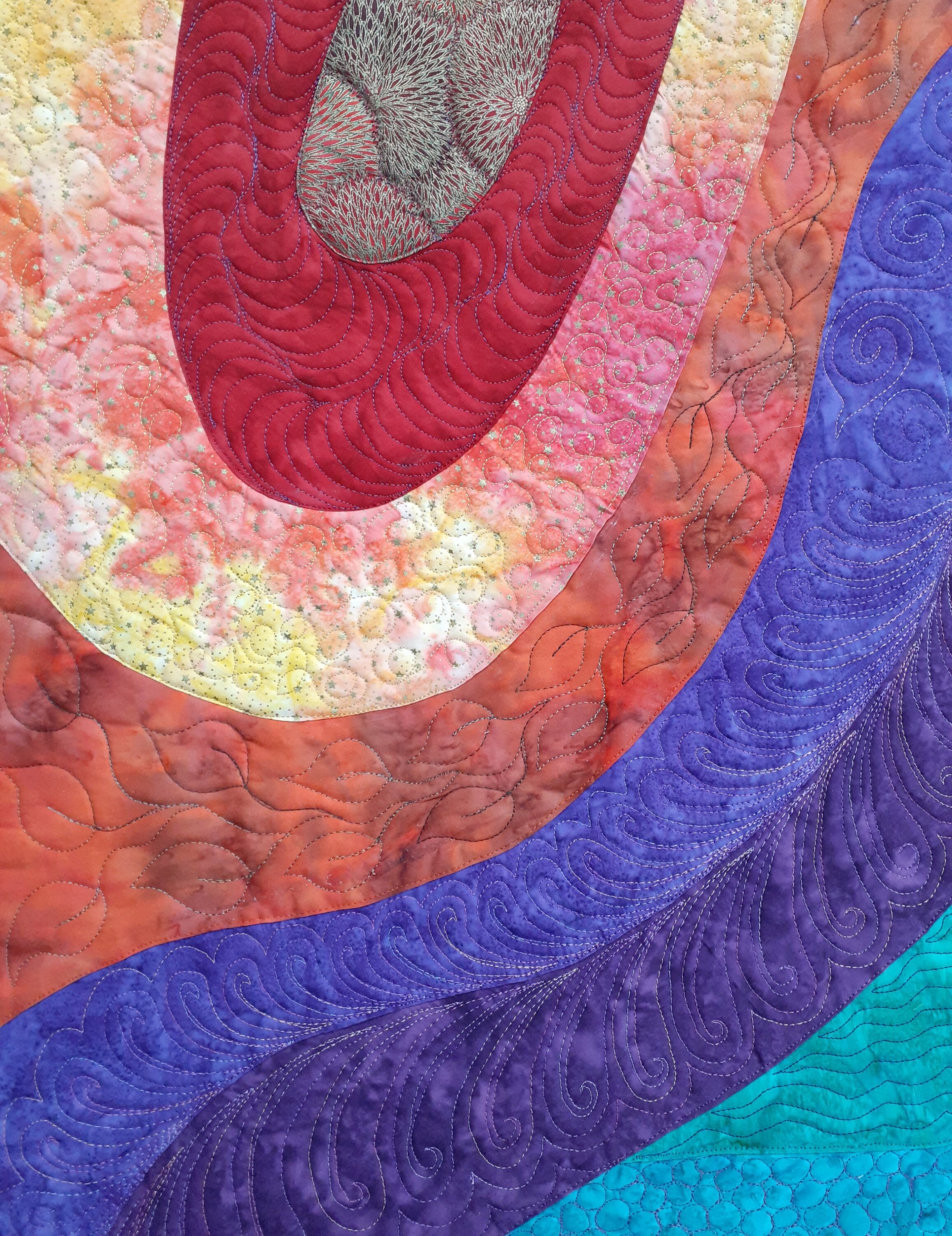 Quilt for Sale ART QUILT Abstract Wall ART Wall Decor Quilted Wall ...