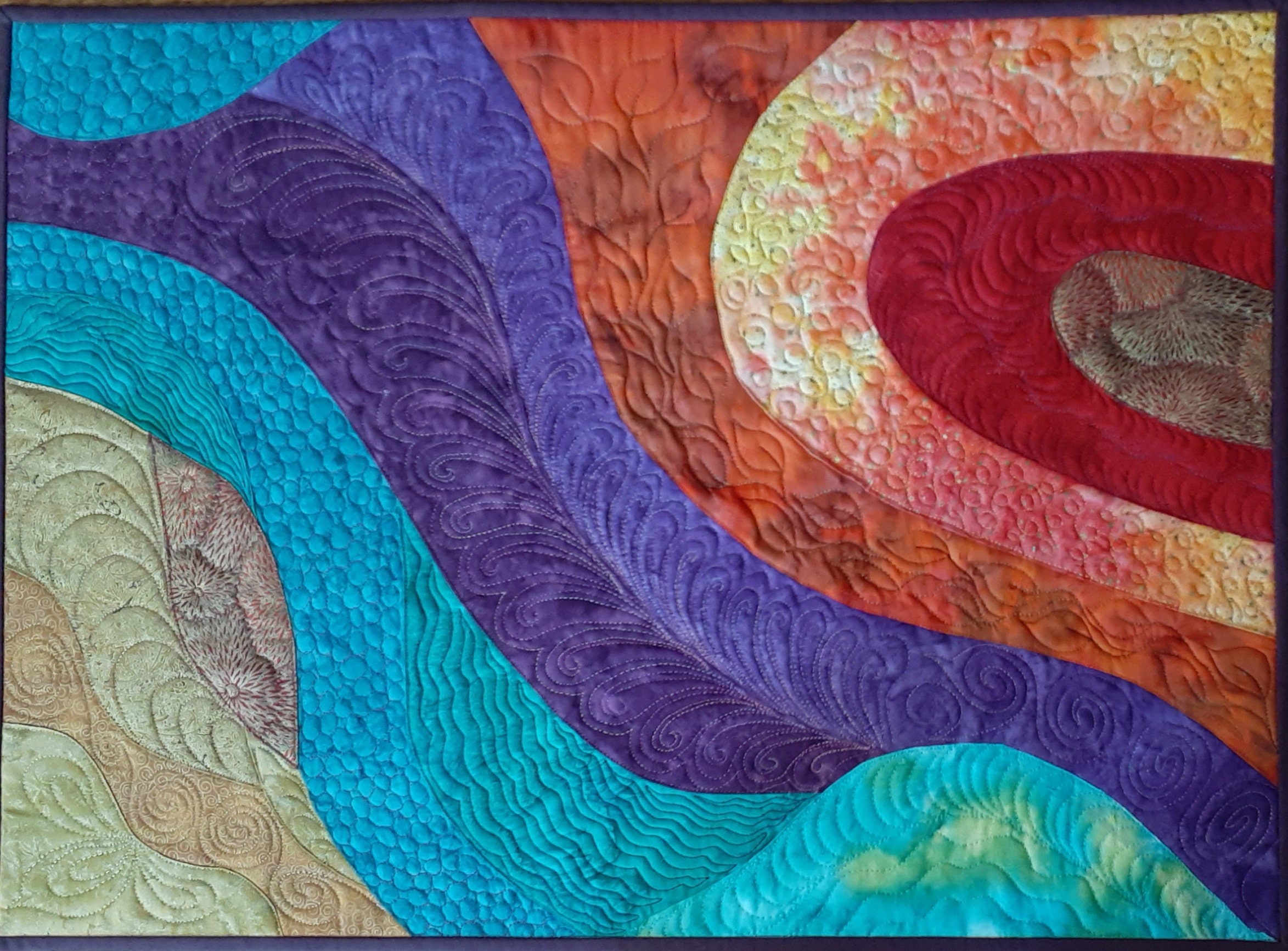 Quilt for Sale ART QUILT Abstract Wall ART Wall Decor Quilted Wall ...