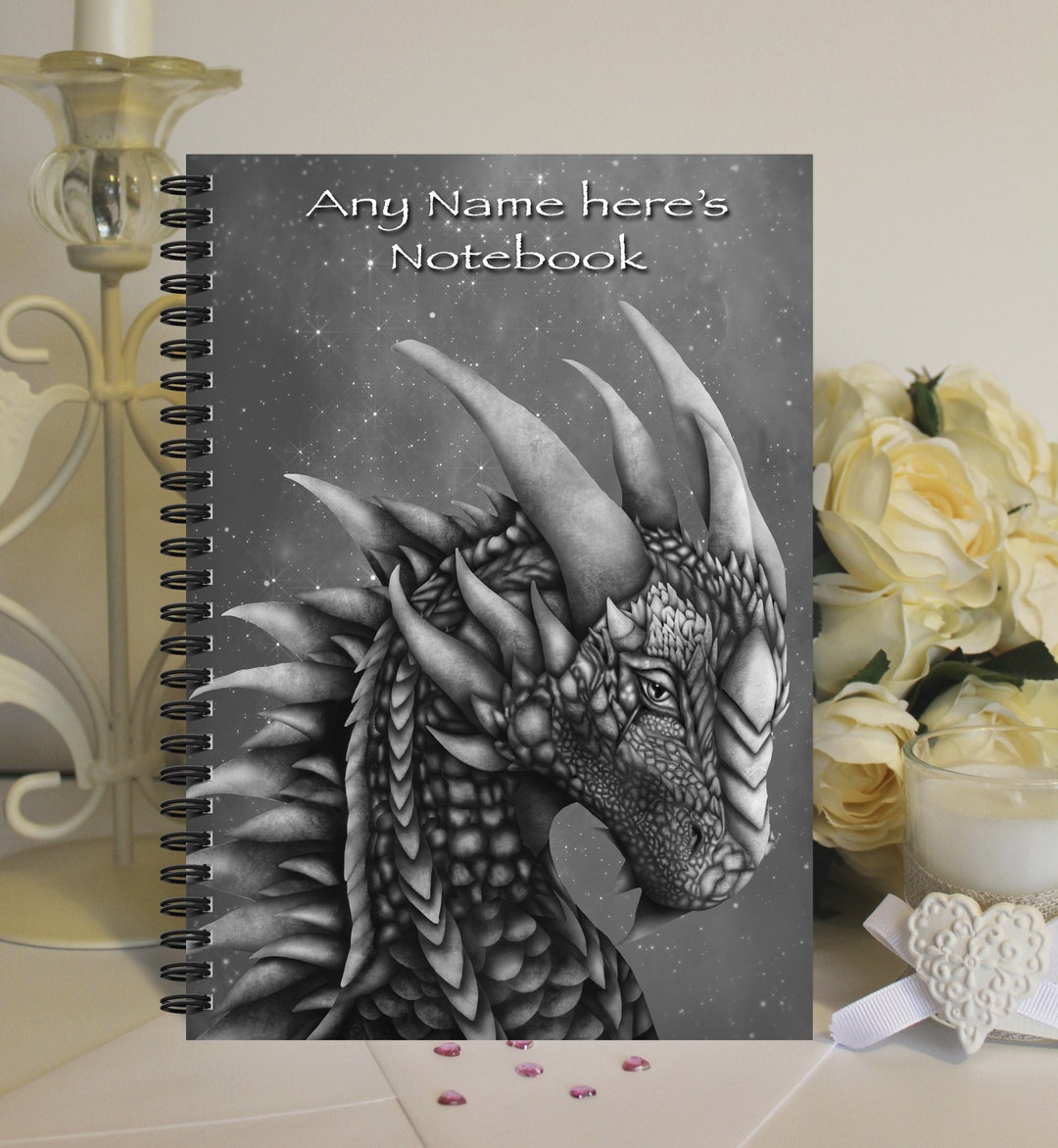 Personalised A5 Notebook Notepad Wirebound Softbacked Dragon Theme ...