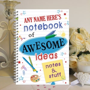 Personalised A5 Notebook Notepad Wirebound Softbacked Awesome Ideas ...